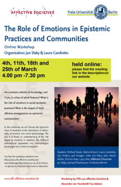 Online Workshop 2/4: The Role of Emotions in Epistemic Practices and ...